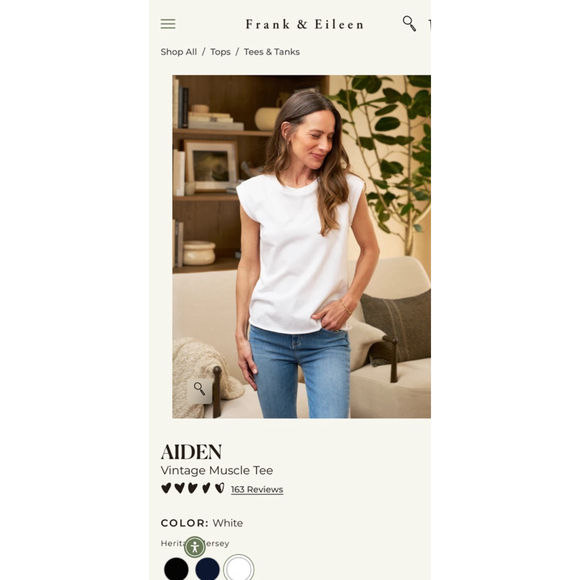 Frank & Eileen | Tops | New Frank Eileen White Aiden Vintage Muscle Tee ...